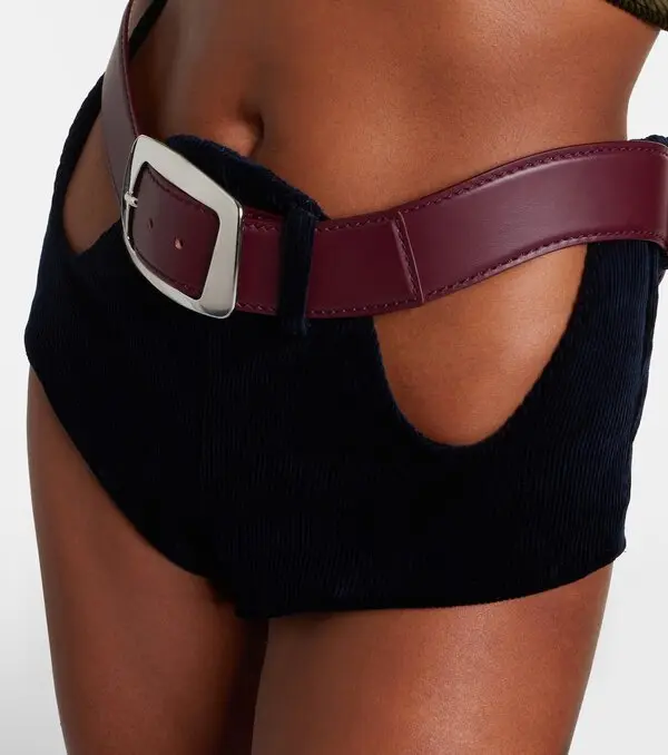 JEAN PAUL GAULTIER Cotton Corduroy Micro Shorts
