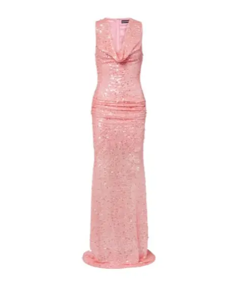David Koma Sequined Draped Gown