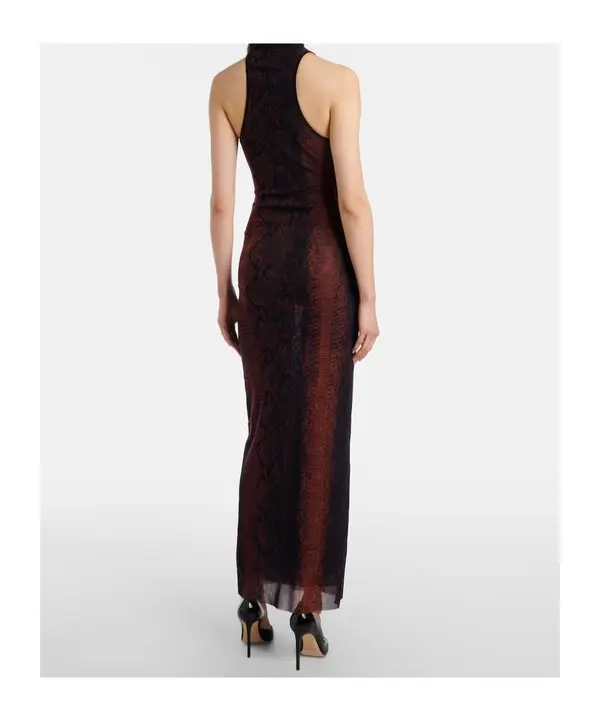 JEAN PAUL GAULTIER Snake-print Backless Dress