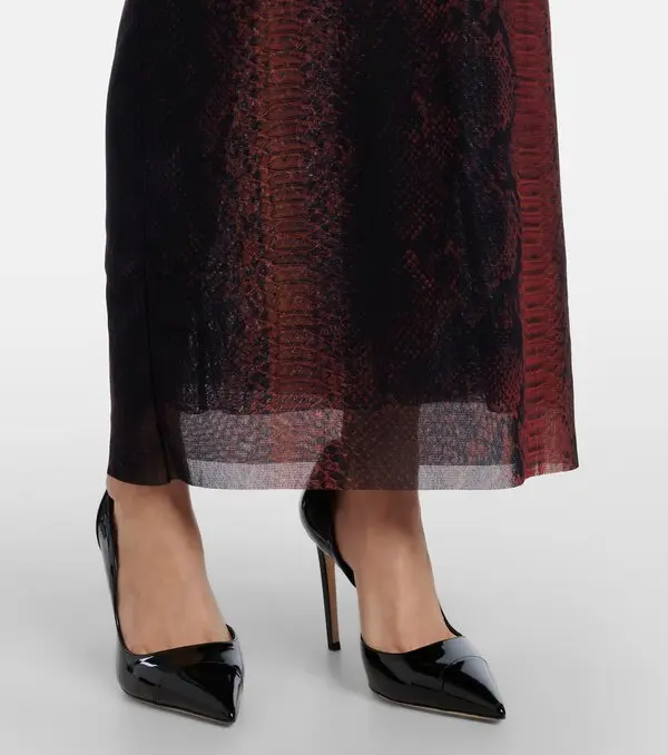 JEAN PAUL GAULTIER Snake-print Backless Dress
