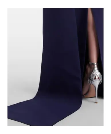 SAFIYAA LONDON Giorgia Off-shoulder Crepe Gown
