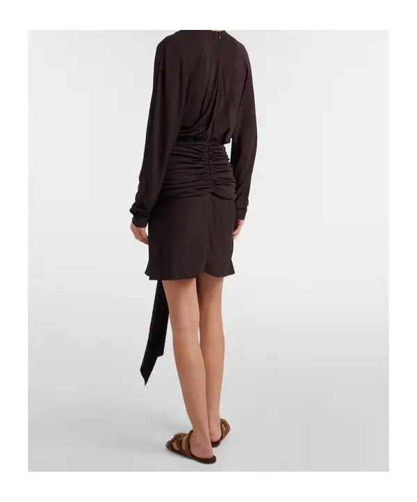 Christopher Esber Stone Pin Draped Jersey Mini Dress