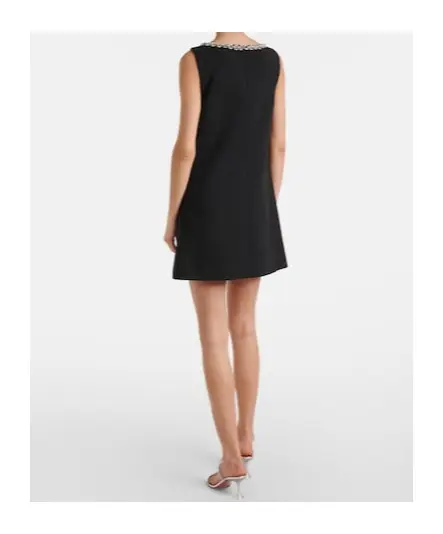 SELF-PORTRAIT Crystal-embellished Crepe Minidress