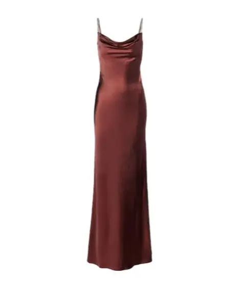 SELF-PORTRAIT Embellished Satin Gown - Red