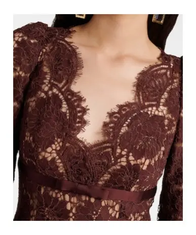 SELF-PORTRAIT Semi-sheer Lace Gown