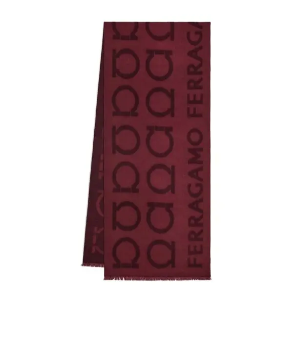 FERRAGAMO Gancini Jacquard Scarf