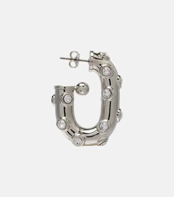 Rabanne Crystal-embellished Hoop Earrings