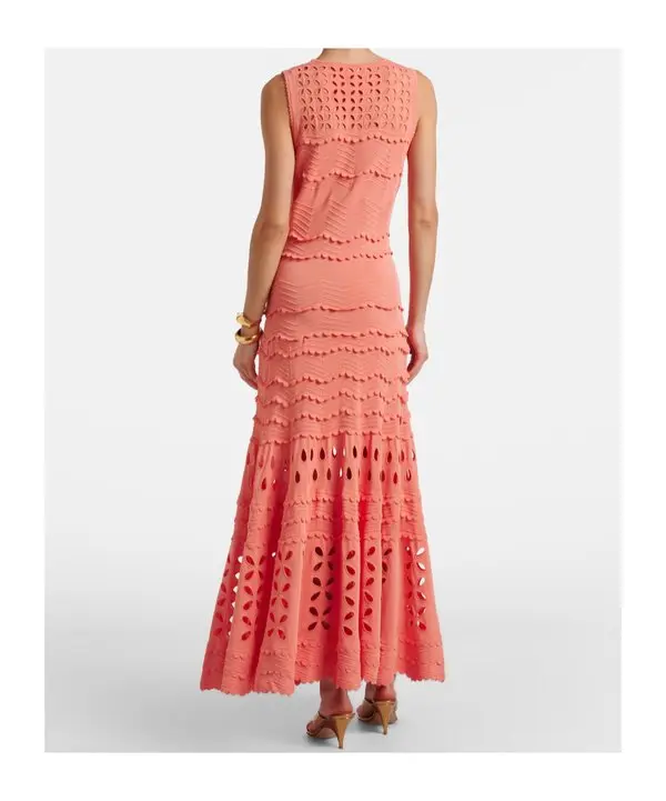 Ulla Johnson Lakshmi Broderie Anglaise Maxi Dress - Pink