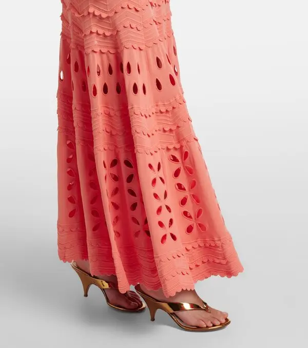 Ulla Johnson Lakshmi Broderie Anglaise Maxi Dress - Pink