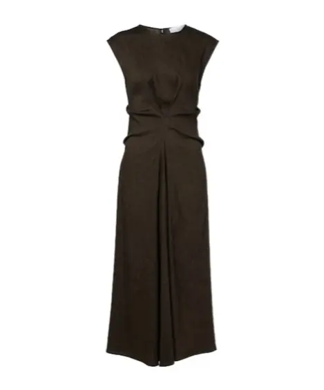 Proenza Schouler White Label Linen-blend A-line Midi Dress - Black