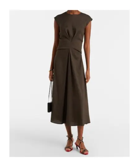 Proenza Schouler White Label Linen-blend A-line Midi Dress