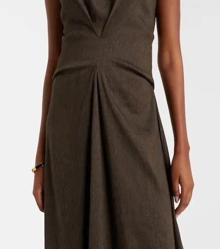 Proenza Schouler White Label Linen-blend A-line Midi Dress