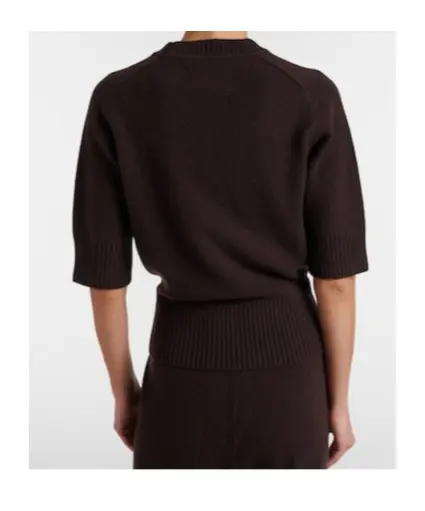 Extreme Cashmere Short-sleeved Knit Top