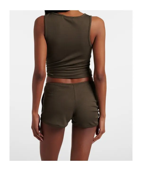 Christopher Esber Droplet Crystal Embellished Ruched Shorts