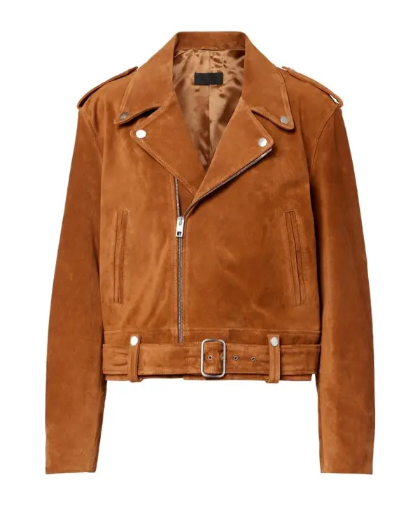 NILI LOTAN Evel Zipper Motorcycle Jacket - Brown