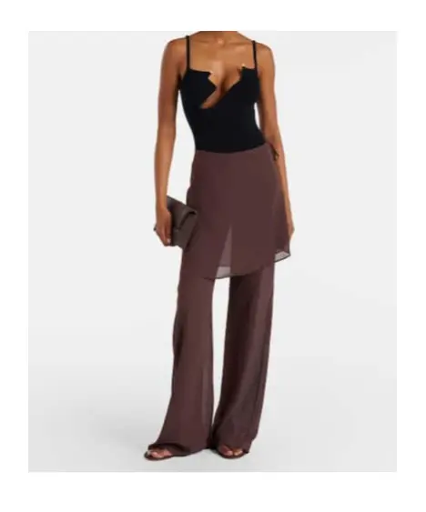 Christopher Esber Sheer Silk Wide-leg Pants