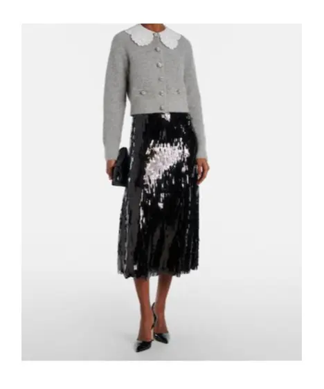SELF-PORTRAIT Embellished Lace-trimmed Cardigan