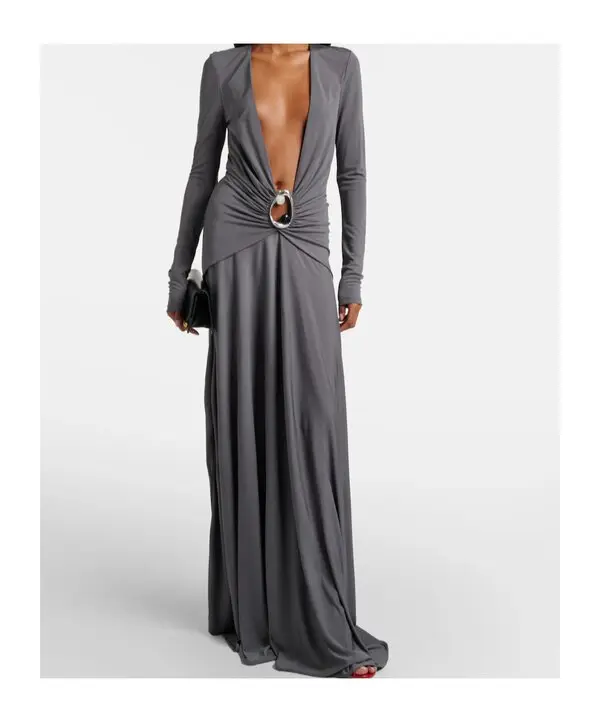 Christopher Esber Embellished Jersey Maxi Dress