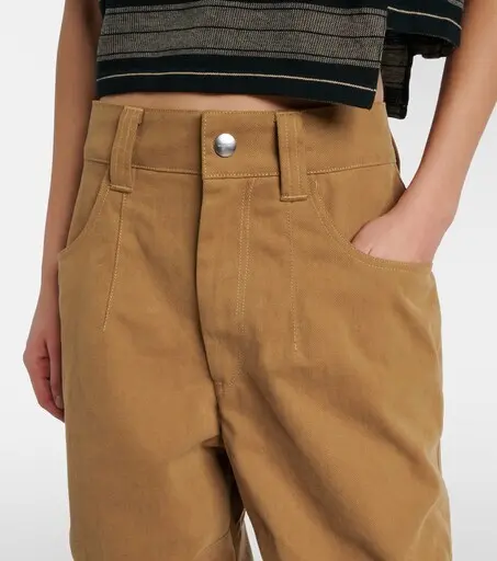 Isabel Marant Étoile Cotton Twill Wide-leg Pants