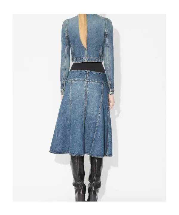 Alaïa Denim Cropped Jacket