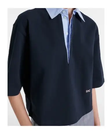 Stella McCartney Cropped Cotton Piqué Polo Shirt