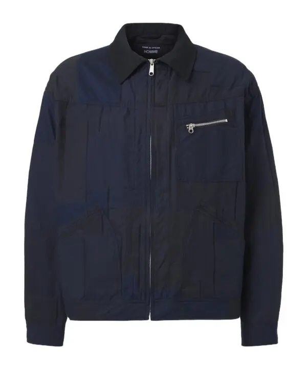 Comme Des Garçons Cotton Blend Long-sleeved Jacket - Black