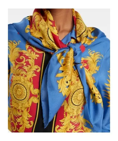 Versace Printed Silk Twill Scarf
