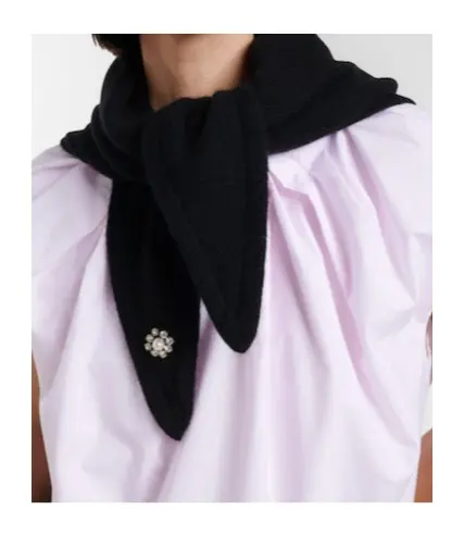 Simone Rocha Embellished Cashmere Scarf