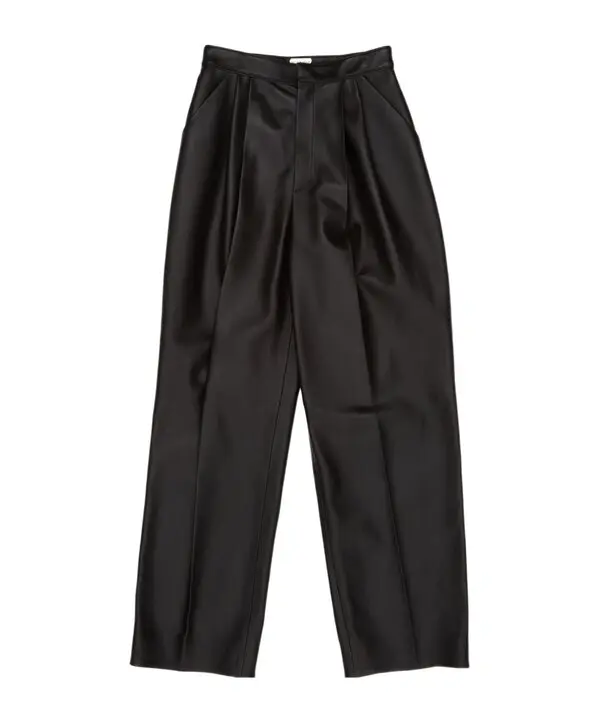 Bottega Veneta Shiny Wide-leg Leather Pants - No