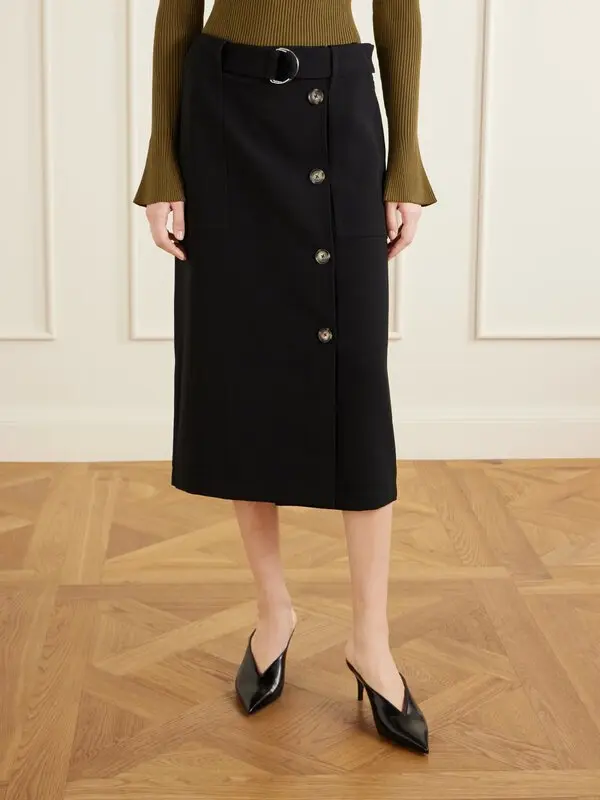 Proenza Schouler Carine Belted Midi Skirt