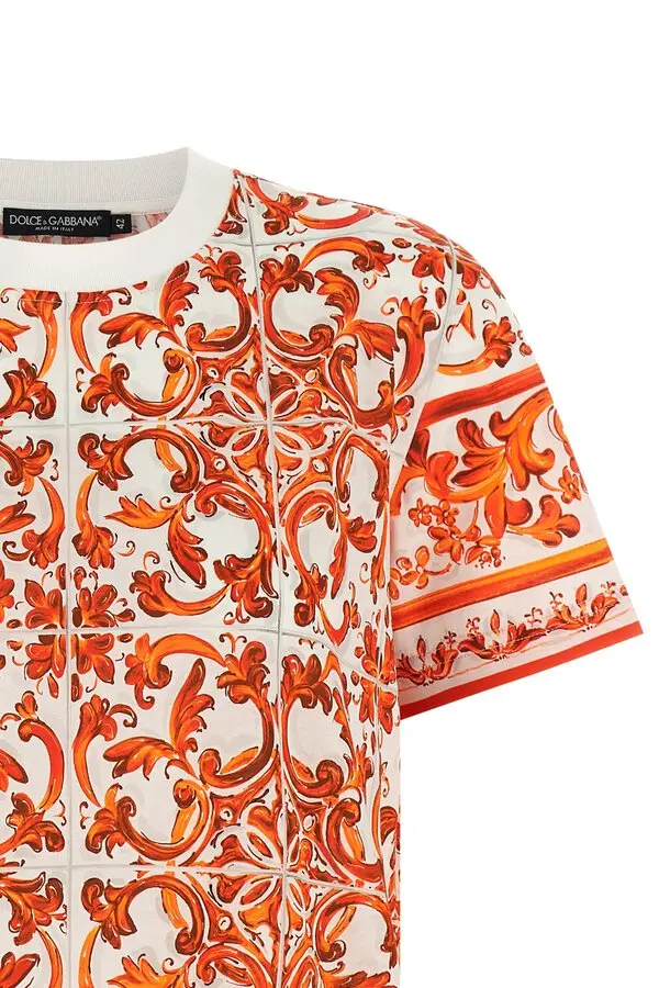 Dolce & Gabbana Majolica Print Crewneck T-shirt