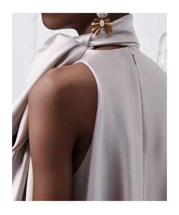 Dior A-line Dress With Bow Collar