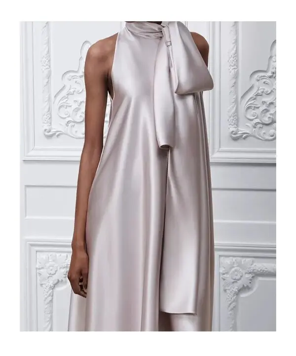 Dior A-line Dress With Bow Collar