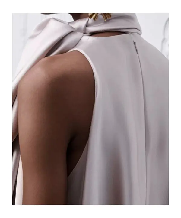 Dior A-line Dress With Bow Collar