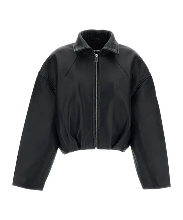 ROTATE BY BIRGER CHRISTENSEN Long-sleeved Leather Jacket