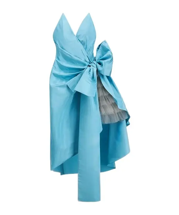 Dior Mid-length Draped Asymmetrical Bustier Dress