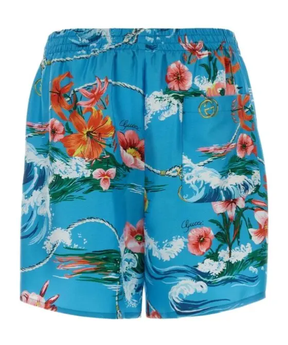 Gucci Elastic Waist Printed Shorts