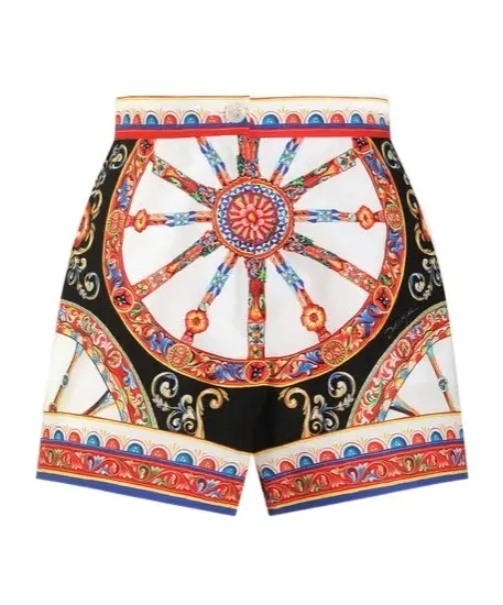 Dolce & Gabbana Carretto-print Poplin Shorts - Multicolor