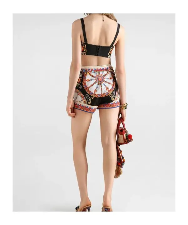 Dolce & Gabbana Carretto-print Poplin Shorts