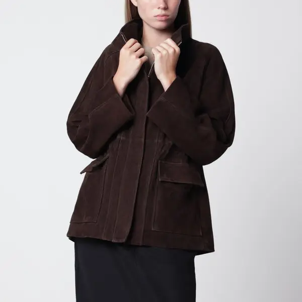 Nour Hammour Stand Collar Casual Jacket - Black