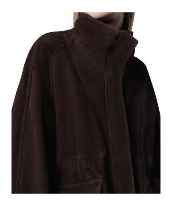 Nour Hammour Stand Collar Casual Jacket - Black
