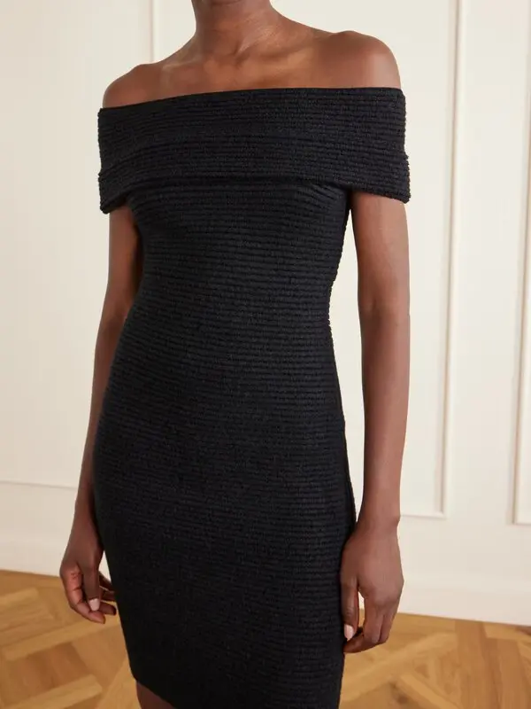 Magda Butrym Off-the-shoulder Knitted Midi Dress
