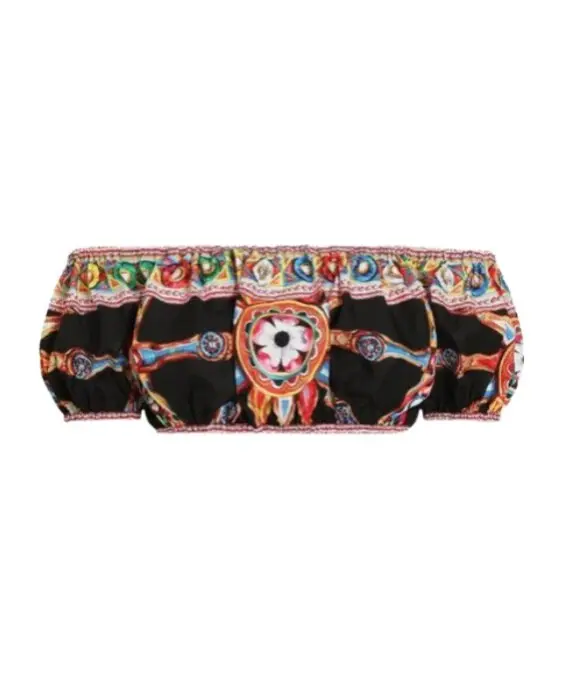 Dolce & Gabbana Carretto-print Poplin Top