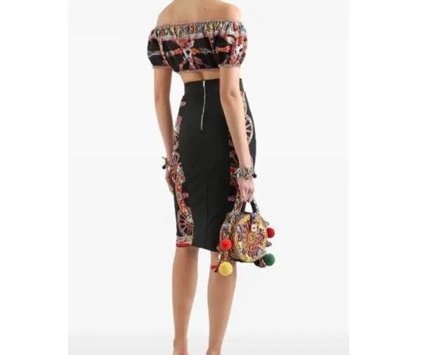 Dolce & Gabbana Carretto-print Poplin Top