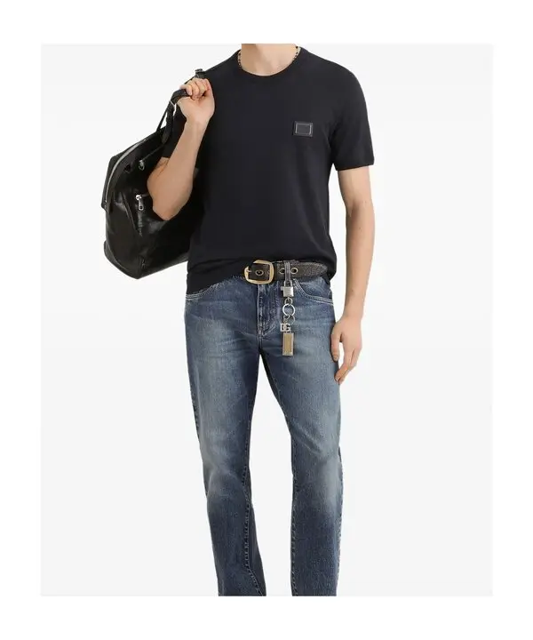 Dolce & Gabbana Logo Plaque Cotton T-shirt