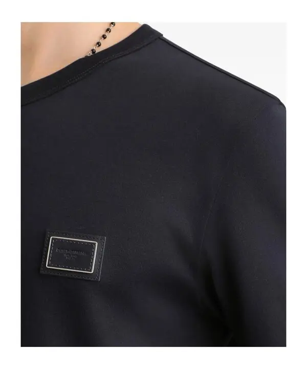 Dolce & Gabbana Logo Plaque Cotton T-shirt