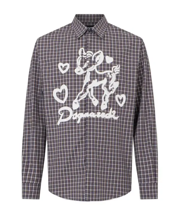 Dsquared2 Classic Check Dropped Shoulder Shirt