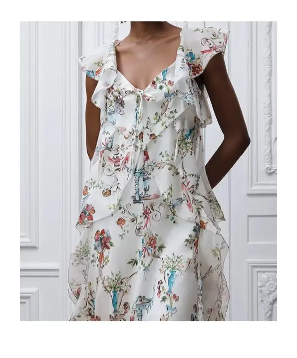 Dior Dioriviera Long Ruffled Dress