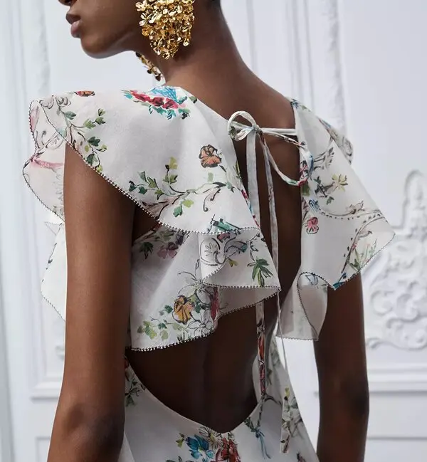 Dior Dioriviera Long Ruffled Dress