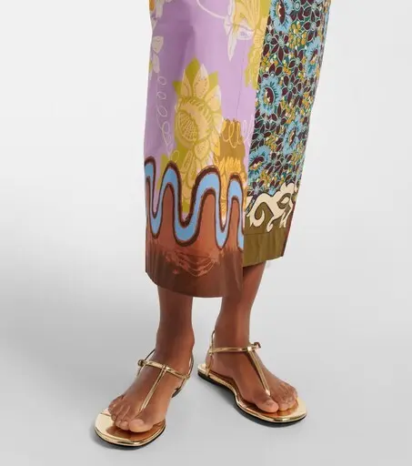 ALEMAIS Arnie Printed Cotton Wrap Skirt